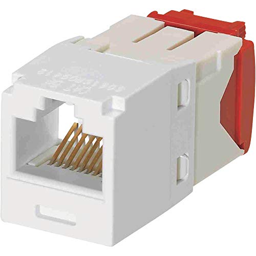 Mini-Com Module, Cat 5e, UTP, White, TG Style — Gold-IP